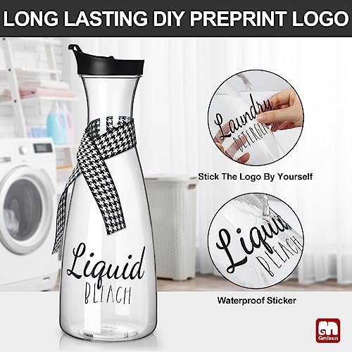 GMISUN 3 Pack 56oz Laundry Detergent Dispenser for Laundry Room Decor, Laundry Soap Dispenser for Laundry Organization and Storage, Liquid Laundry Detergent for Fabric Softener, Bleach, Powder, Beads