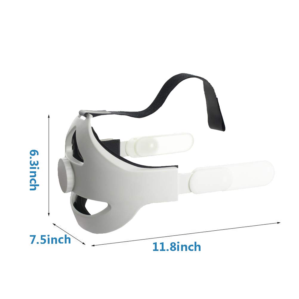 Syolin Q2 Adjustable Head Strap for Oculus Quest 2, All-in-one Vr Headset Adjustable Lightweight Ergonomic Comfortable Head Strap Reduce Head Pressure Comfortable Touch.
