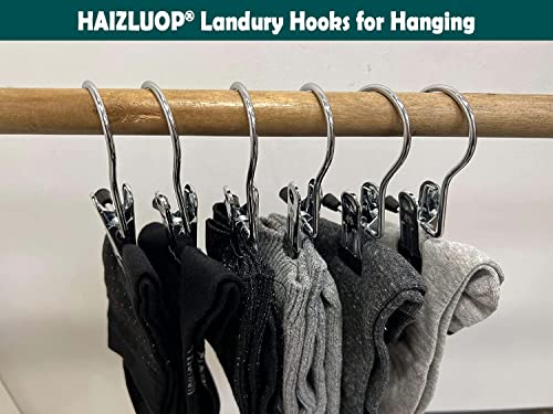 HAIZLUOP Boot Hangers for Closet, Boot Clips Hooks for Hanging Boots, Metal Hanger Clips, Chrome, 4 Pack