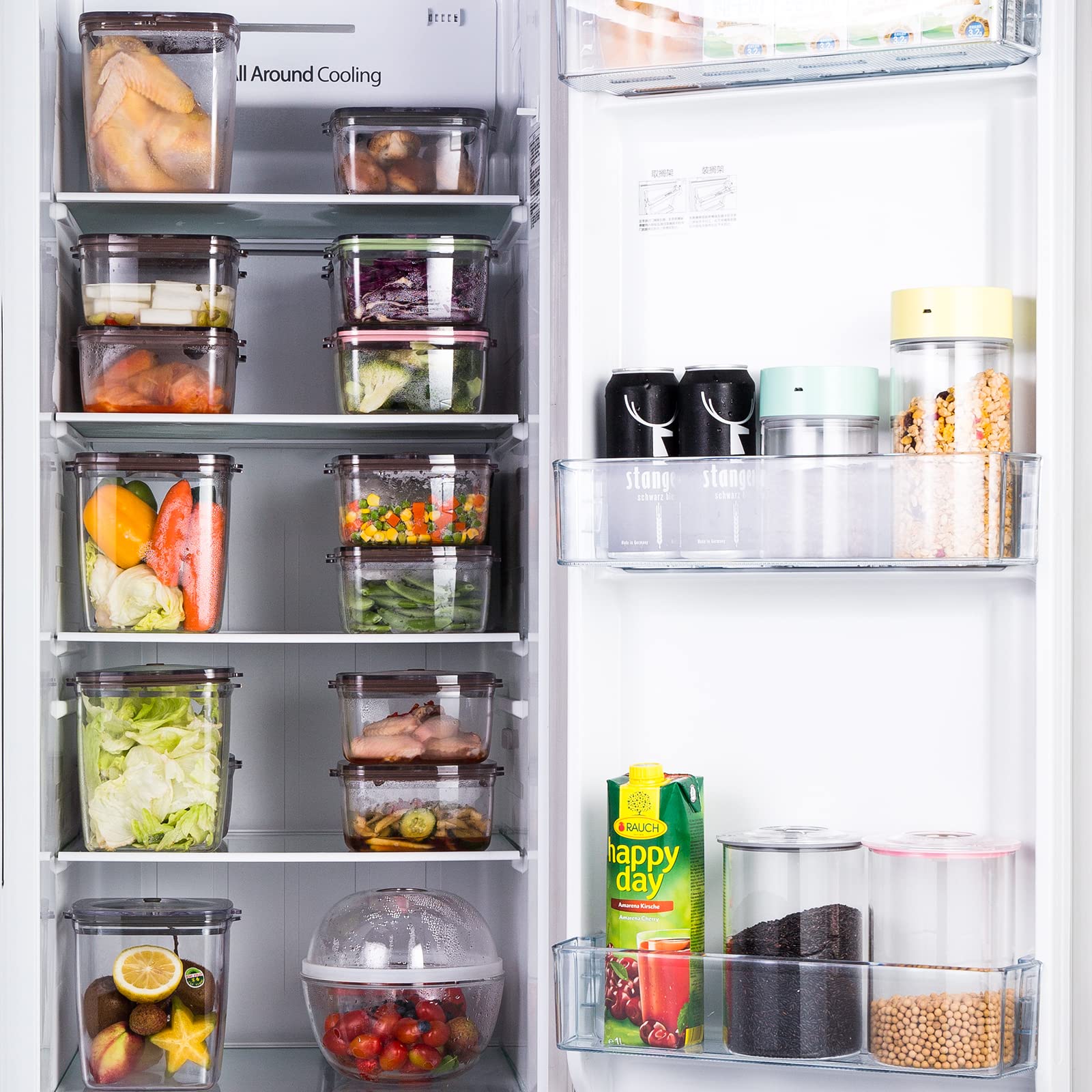 FEBEEK 2.8L Airtight Sealed Fresh-keeping Food storage Container with Vacuum Electric Pump for Meats, Pickles, Spices, Salads, Jams, BPA-Free