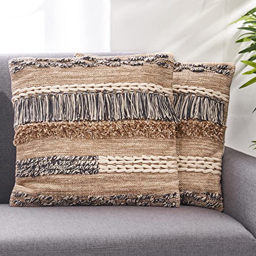 Christopher Knight Home Ashley Hand-Loomed Boho Pillow Cover (Set of 2), MULTICOLOR