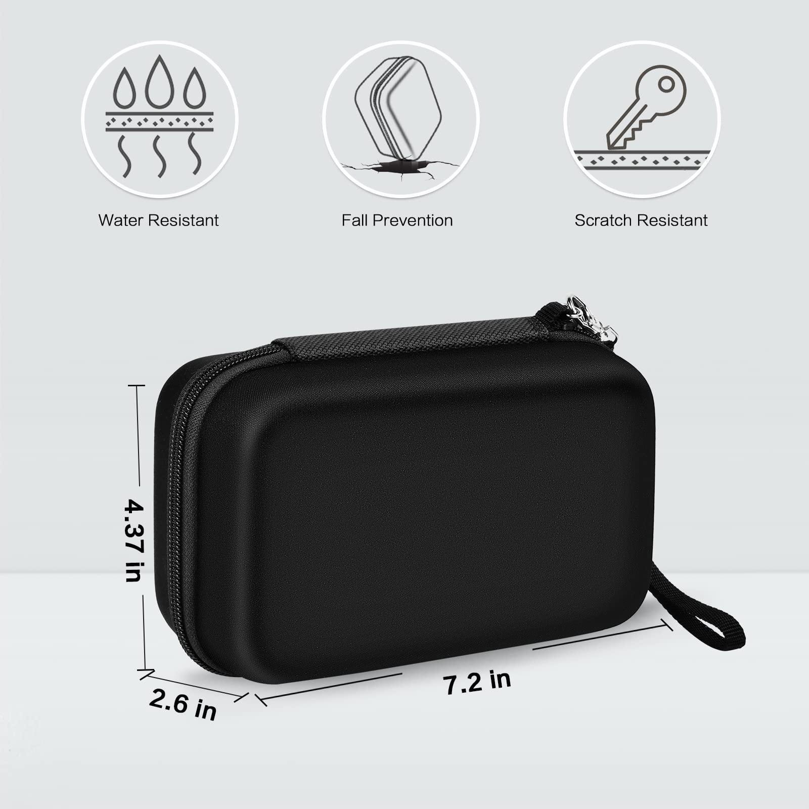 Case Compatible with Analogue Pocket Handheld Game Console, Portable Mini Game Player Storage Box for Video Games Cards, Charging Cable and Accessories-Bag Only