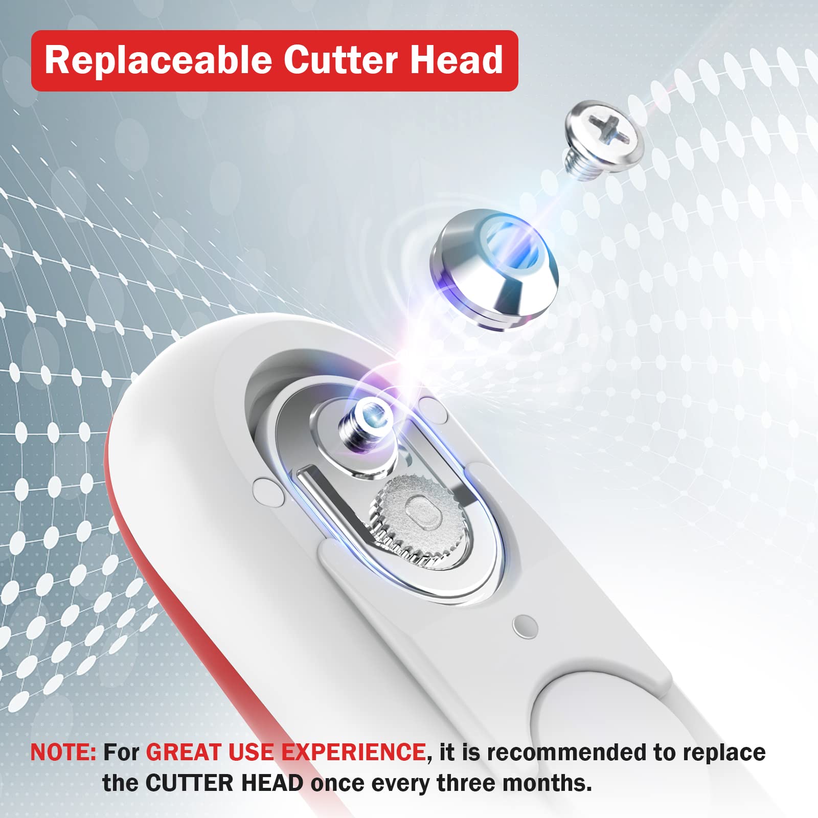 Electric Can Opener, Rechargeable Can Openers, Upgraded Blade Replaceable, One Touch Hand Free for Any Can Shape, Automatic Cordless Can Opener for Seniors with Arthritis-Black