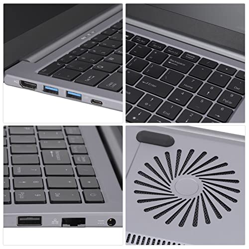 Garsentx Laptop, 15.5in HD IPS Screen, 1920x1080, 4GB DDR4 RAM, 128GB PCIe NVMe SSD, Grey Laptop with Full Size Backlit Keyboard,HDMI, Webcam,Bluetooth, Windows 10 Home, 4800mAh(US)
