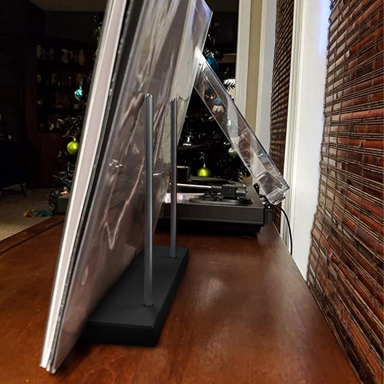 Tabletop Vinyl Record Holder – Record Display Now Playing-Perfectly with Record Collection Holders,Holds any Size Record -Doubles - Triple Gatefolds, even Box-Sets(Walnut)