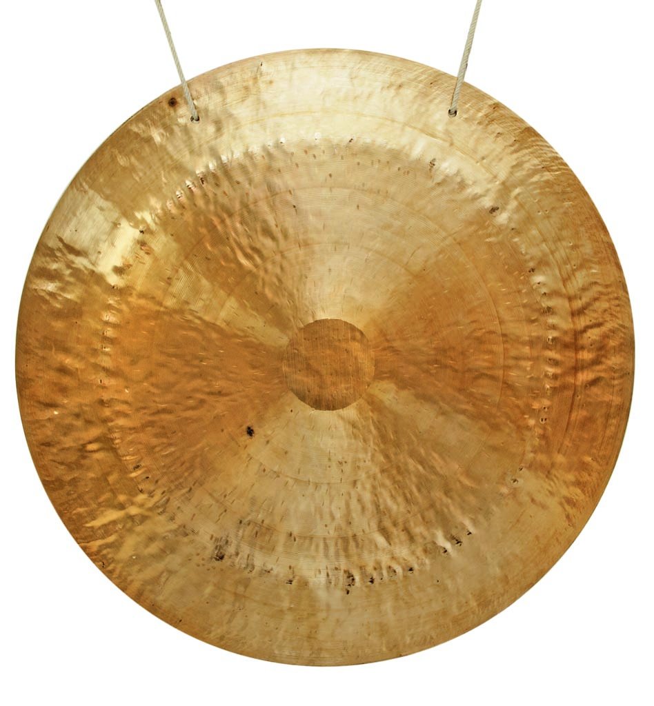 Chinese Wuhan Traditional Gong, Feng Gong, Wind Gong, Gong Mallet & Hanging String Included (22" Feng/Wind Gong)