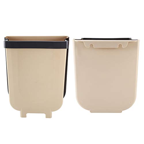 Hanging Trash Can Wall Mounted Folding Waste Bin Kitchen Cabinet Door Hanging Trash Garbage Can Container for Home Cars