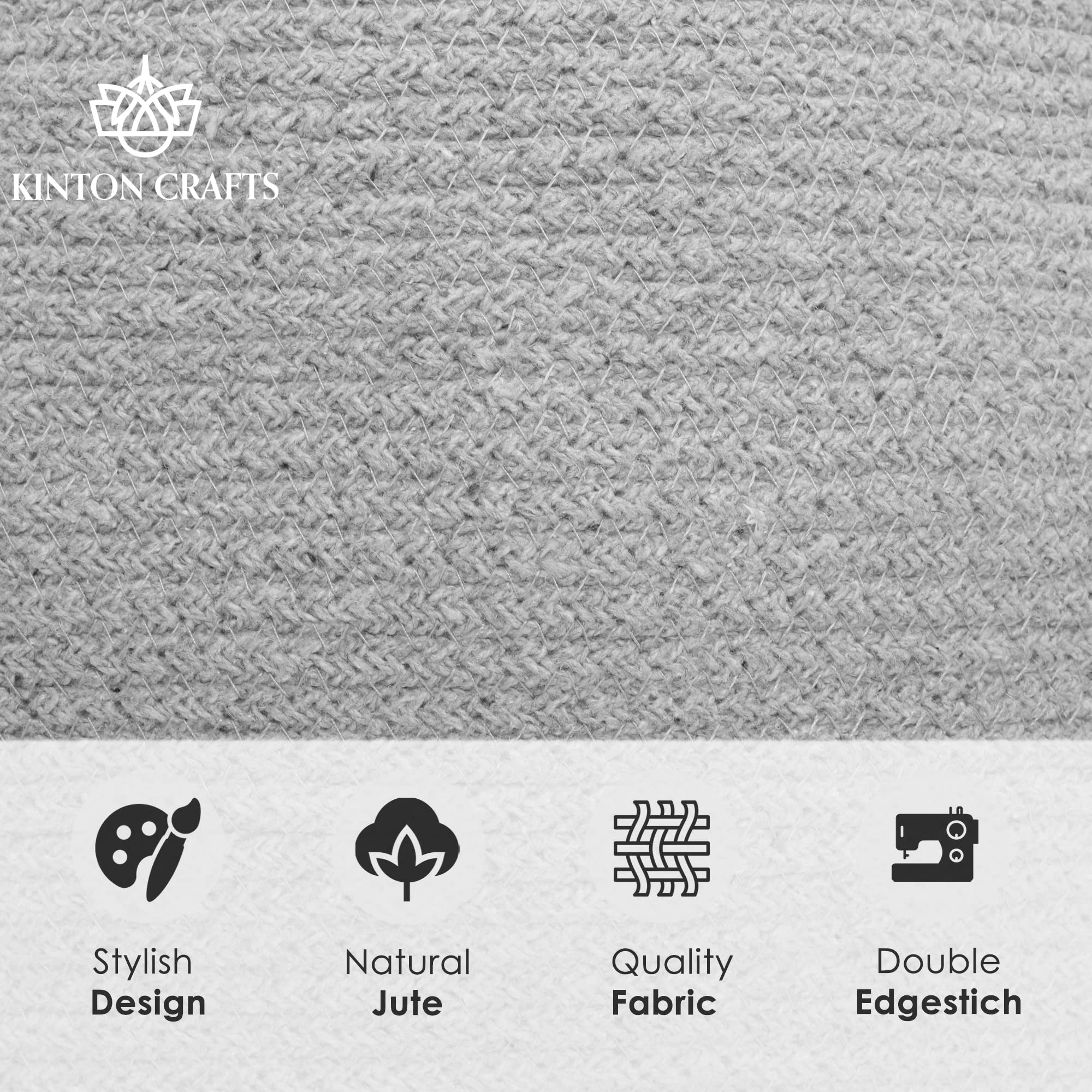 Kinton Crafts Storage Bins, Woven Baskets for Storage, Rope Basket, Blanket Storage for Living Room, Storage Organizer for Bedroom, Pack of 3 Blanket Basket