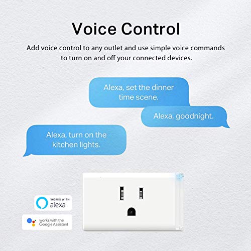 Kasa Smart Plug Mini with Energy Monitoring, Smart Home Wi-Fi Outlet Works with Alexa, Google Home & IFTTT, Wi-Fi Simple Setup, No Hub Required (KP115), White β A Certified for Humans Device