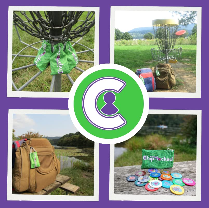 Chip-Locked Disc Golf Game | Throw More Fun Into Your Round | Even The Playing Field Between Players of Varying Skill Levels | for Multiple Players | 18 Chips | Multiple Ways to Play