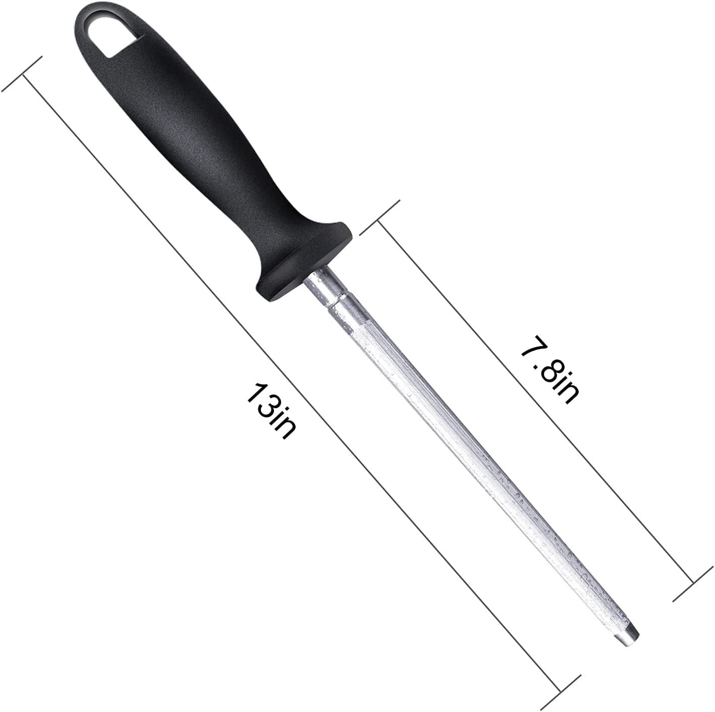 Eczixnczo Knife Sharpening Rod Steel Professional Kitchen Sharpener Honing Rods knife honing rod13 Inch Steel Rod