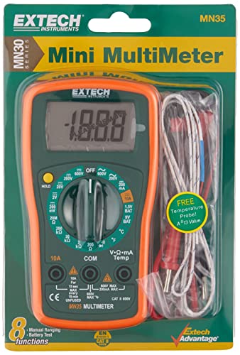 Extech - 645618 MN35 Digital Mini MultiMeter,Black