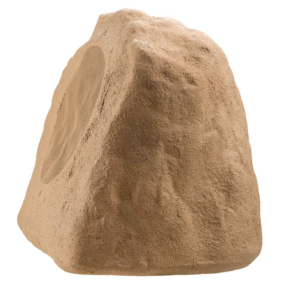OSD Audio 8" Wireless Bluetooth Outdoor Rock Speaker Sandstone Canyon Brown Pair IP67 Power Supply BTR805