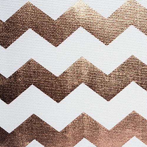 DII Hardsided Polyester Trapezoid Storage Bin, Chevron, Copper, Small
