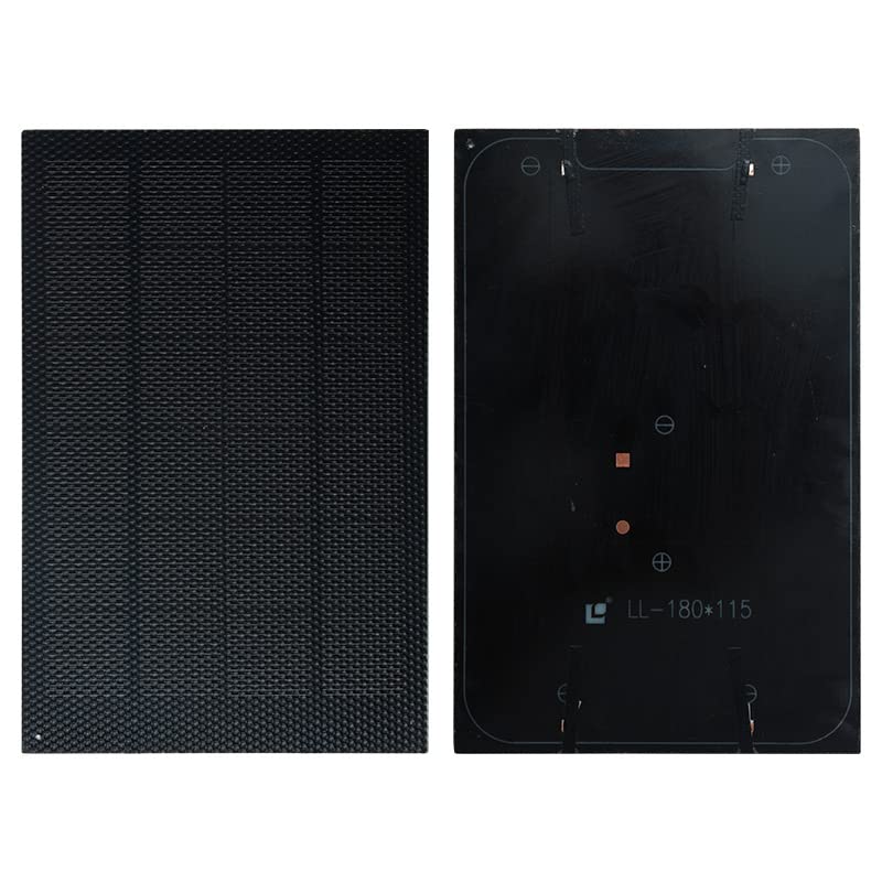 FellDen 6V 2.8W Solar Panels with Wire, 2PC ETFE Photovoltaic Solar Cells Kit 180mmx115mm / 7.08''x 4.53''