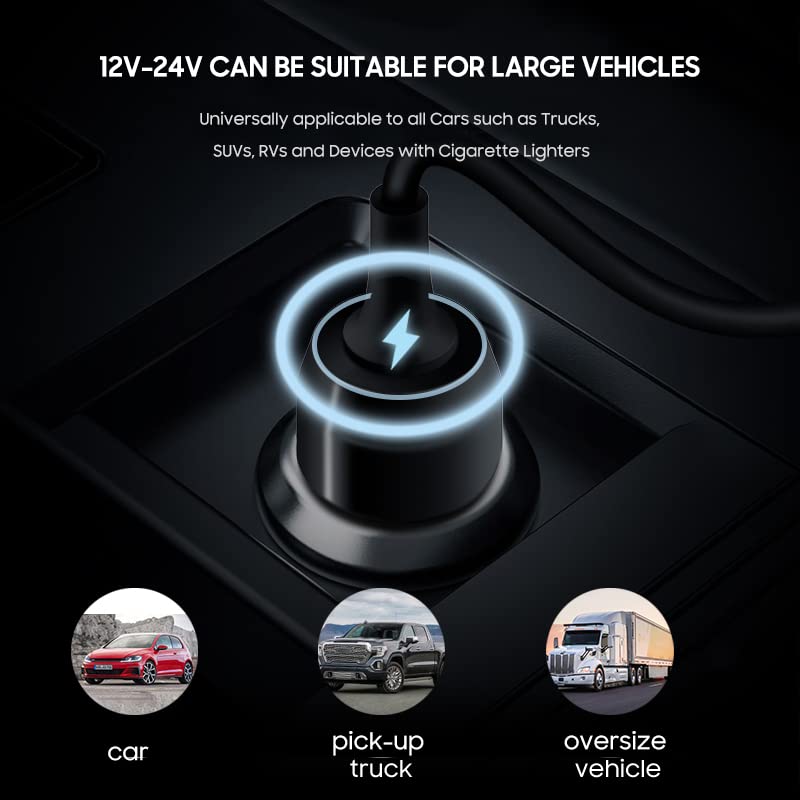 CASIMY 22V Car Charger DC Adapter Compatible with Portable Bluetooth Wireless Speaker Rechargeable Retro Radio Speaker Car Cigarette Lighter Power Supply
