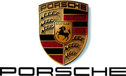 Porsche Genuine OEM Stainless Steel Nameplate License Frame - Matte Black Finish