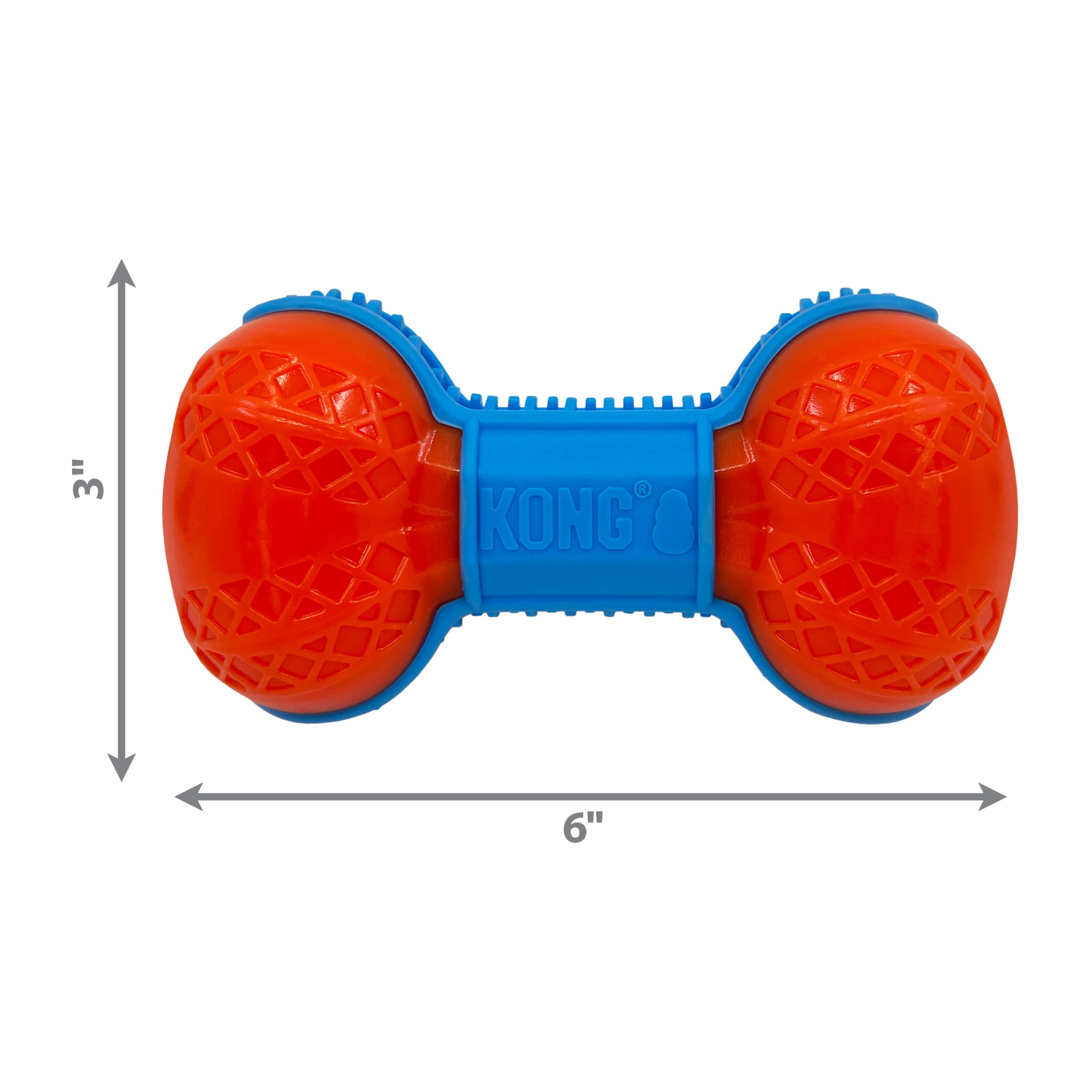 KONG Chichewy Zippz Bone with Grooves for Treats and Dental Health