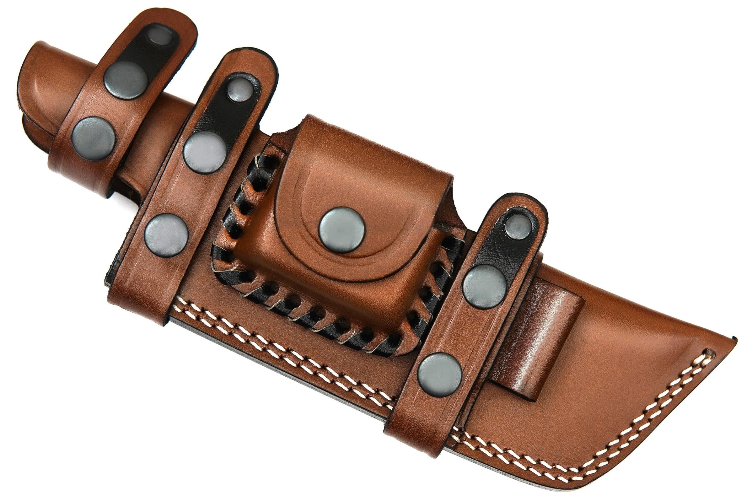 Ottoza TOP GRAIN Leather Knife Sheaths for Fixed Blade Knives, LEFT HAND Leather Knife Sheath for Belt, Leather Knife Holster Belt Knife Holder, Horizontal Knife Sheath for Belt No:65