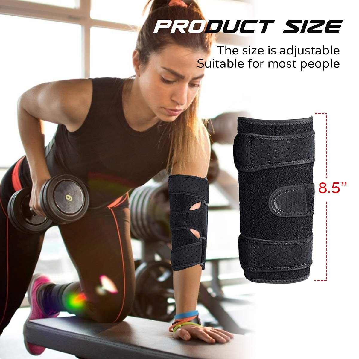 Corpower Elbow Brace,Ulnar Nerve Entrapment Brace, Elbow Immobilizer Brace,with 2 Removable Metal Splints,Elbow Brace for Tendonitis and Tennis Elbow Fit Women & Men