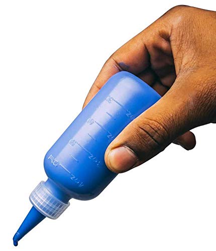 EDOBLUE Plastic Bottles 120mL with Red Tip Caps and Measurements - Small Mini Squeeze Dispensing Bottle for Arts and Crafts, Paint, Icing,Condiment, Glue, Sauces, and More β- 6 Pack / 4 Ounce
