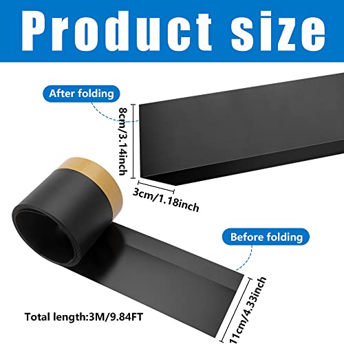 YPSLZY Toy Blockers for Furniture, Prevent Things from Going Under Sofa Couch Bed and Other Furniture - Hard Surface Floors Only,Easy to Install & Remove(Black