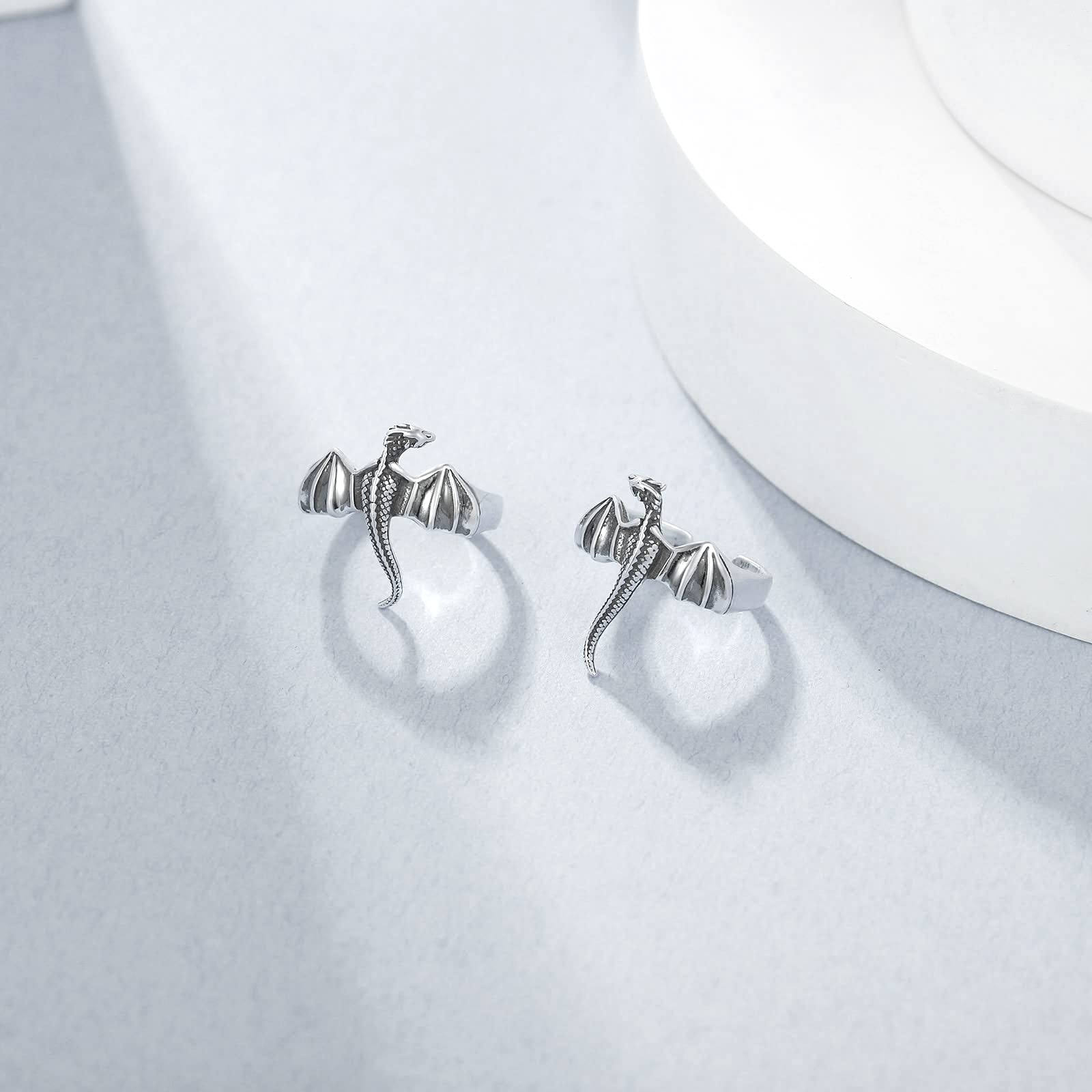 Dragon Ear Cuff Sterling Silver Dragon Cuffs Earrings for Non Piercing Dragon Jewelry for Women Men
