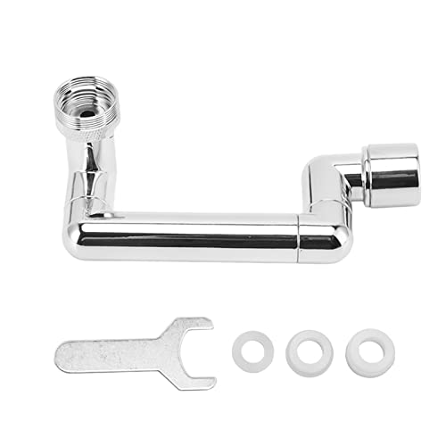 Faucet Extender, Large Angle Rotating Splash Filter Faucet ABS Telescopic Swivel Faucet Tap Extension for Kitchen Wash Basin