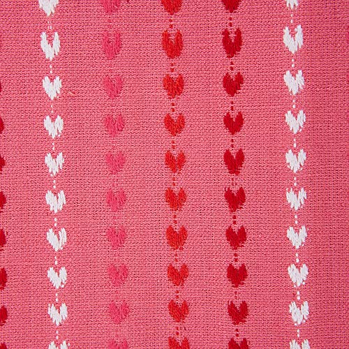 DII Valentine's Day Collection Kitchen, Dishtowel/Dishcloth Set, Hearts Dobby Stripe, 6 Piece