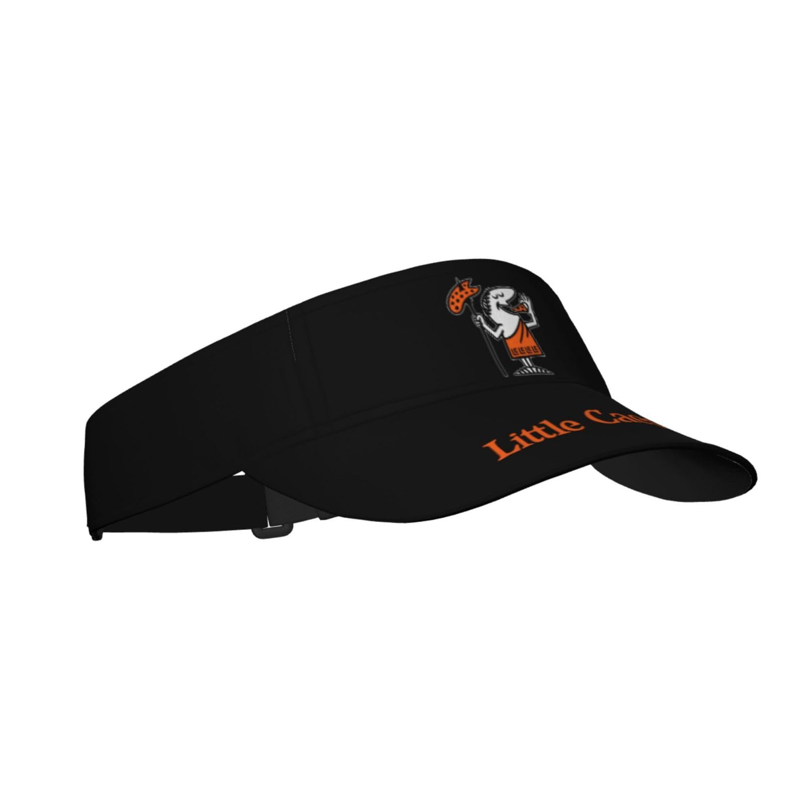 Fashion Pizza Logo Visor Hats for Women & Men, Adjustable Sport Empty Top Baseball Sun Cap, Outdoor Tennis & Golf Black 2 Caesars-Visor
