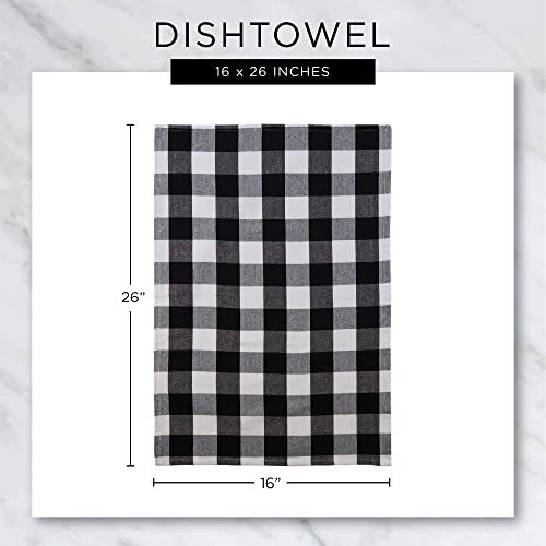 DII Basic Chef Collection, Assorted Terry Kitchen Towel Set, Dishtowel Set, Gray, 4 Piece