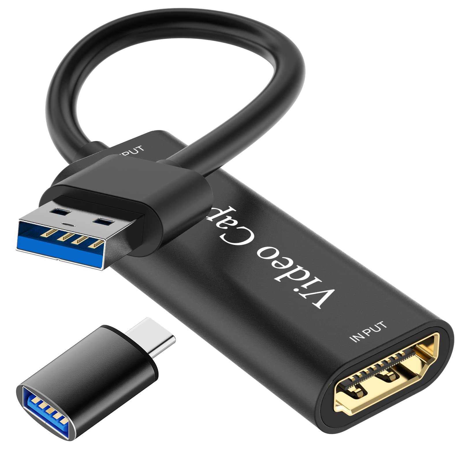 FILMSHOP 4K Video Capture Card, HDMI to USB 3.0 Capture Card 1080P capturadora de Video for Camera, DV, Video Streaming, Live Streaming, Video conferencingCompatible with Windows Linux