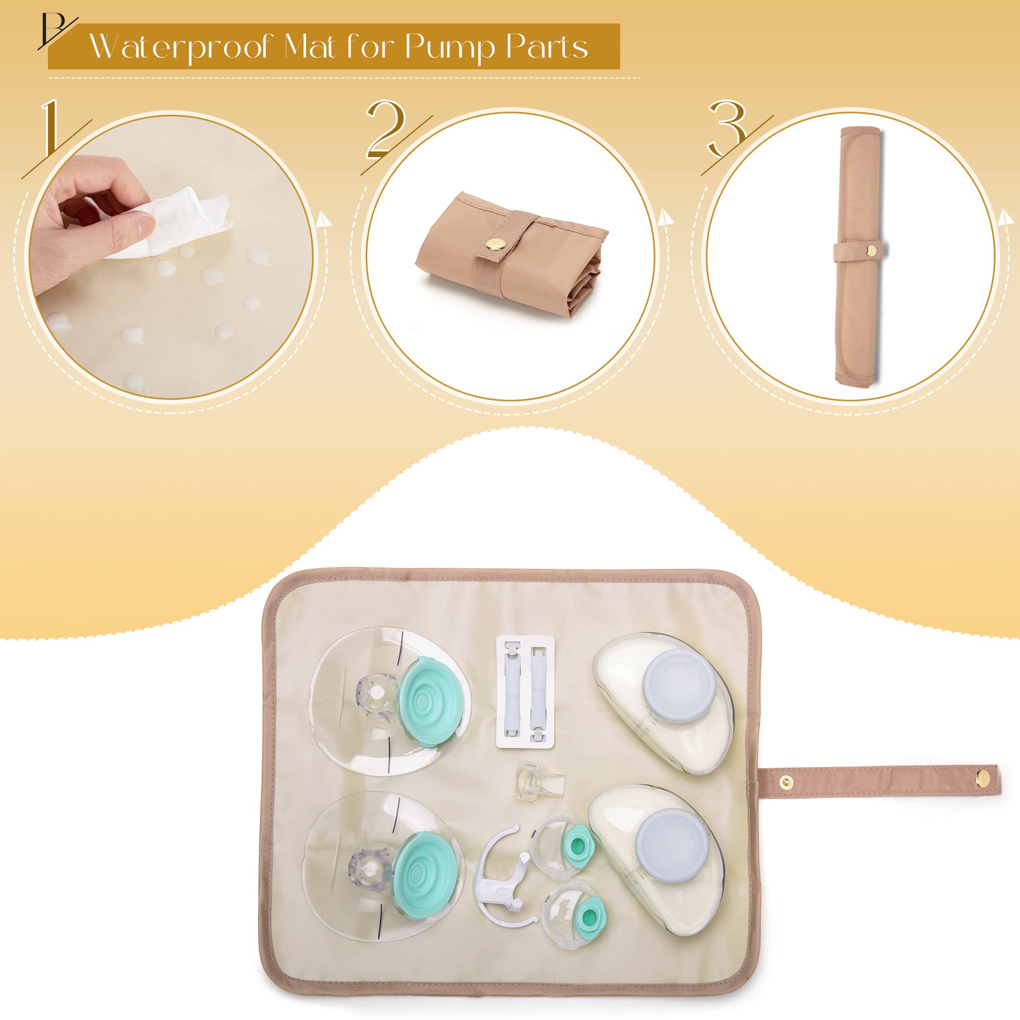 Fasrom Wearable Breast Pump Bag Bundle with Breastmilk Cooler Bag with Ice Pack Fits 4 Baby Bottles up to 5 Ounce