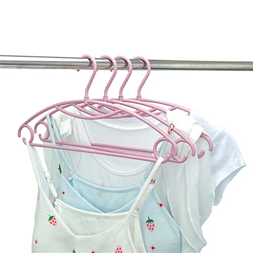EYHLKM 10pcs Hangers Drying Racks 360 Swivel Hook Windproof Non-Slip Pink Clothing Hanger for Clothes Organizer ( Color : Off-White )