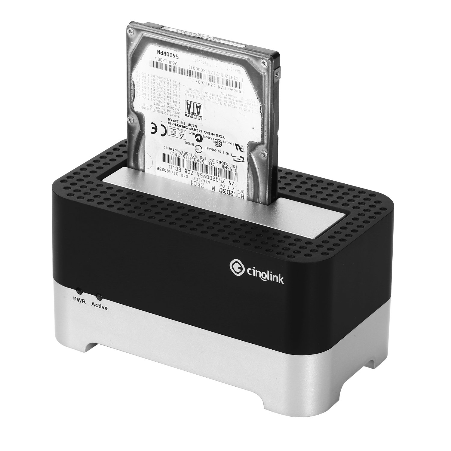 Cinolink Hard Drive Dock Docking Station USB 3.0 to SATA 2.5/3.5 Inch Hard Drive Docking Station with 3.3 Feet USB 3.0 Cable for HDD/SSD Support 8TB