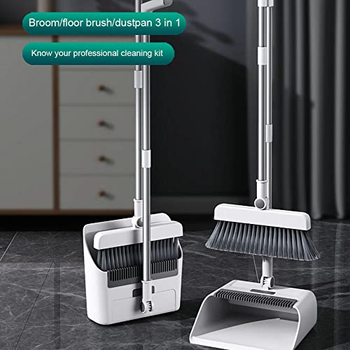 FEMUN,Broom and Dustpan Set,Kitchen Broom,Broom and Dustpan Set Heavy Duty,Cheap Broom,Folding Broom,Broom Set-Applicable to Bedroom, Living Room, Office, Study, Classroom, Bathroom, Dining Room。