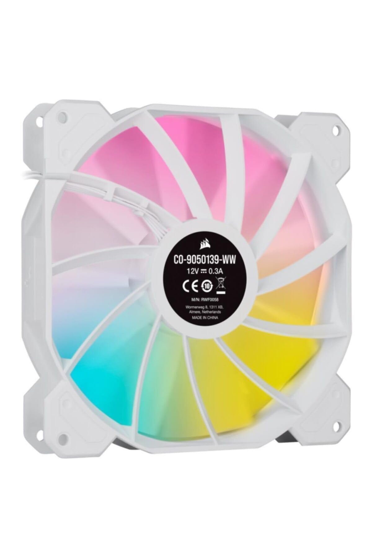 CORSAIR iCUE SP140 RGB Elite Performance 140mm White PWM Dual Fan Kit with Lighting Node CORE