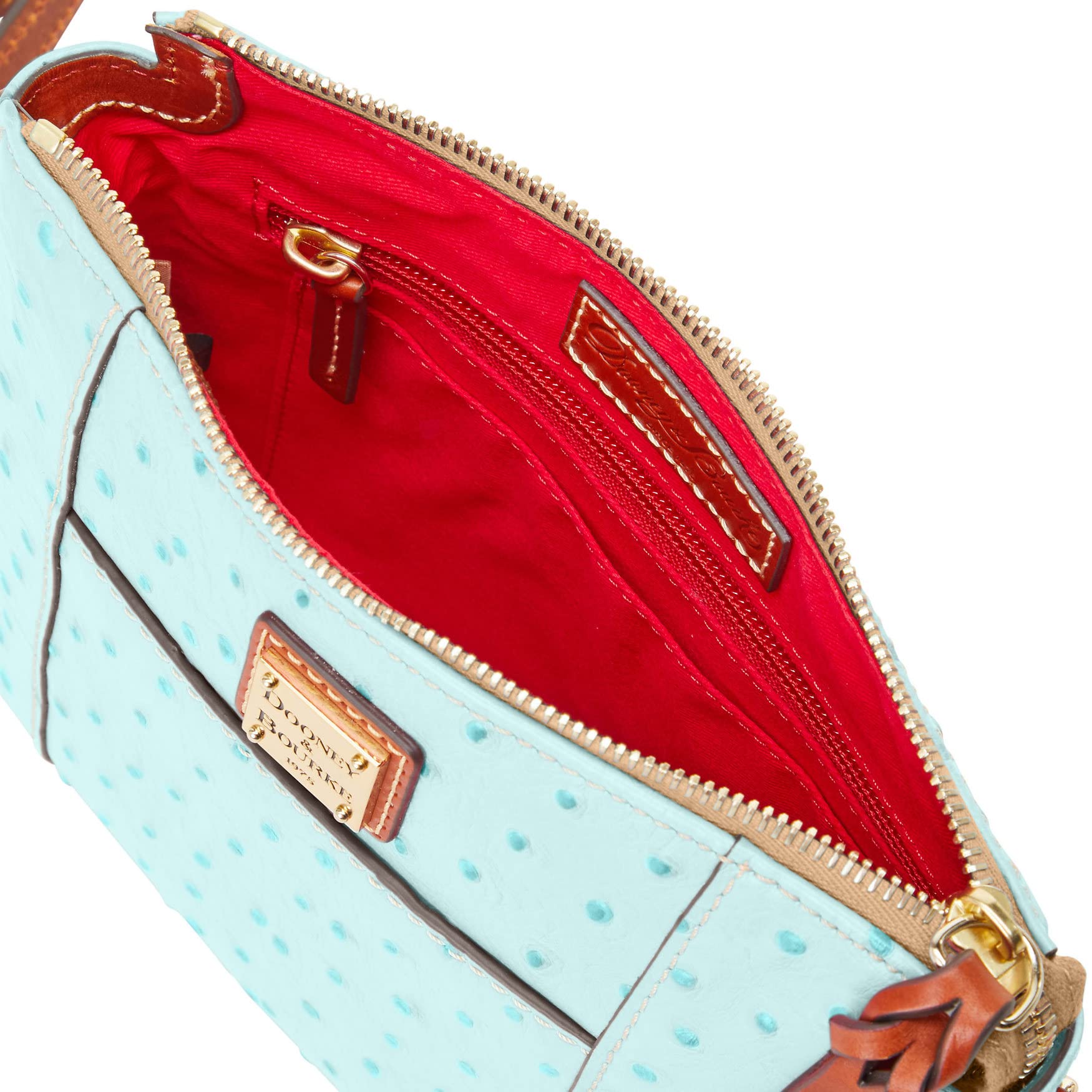 Dooney & Bourke Handbag, Ostrich Lexington Crossbody - Light Aqua