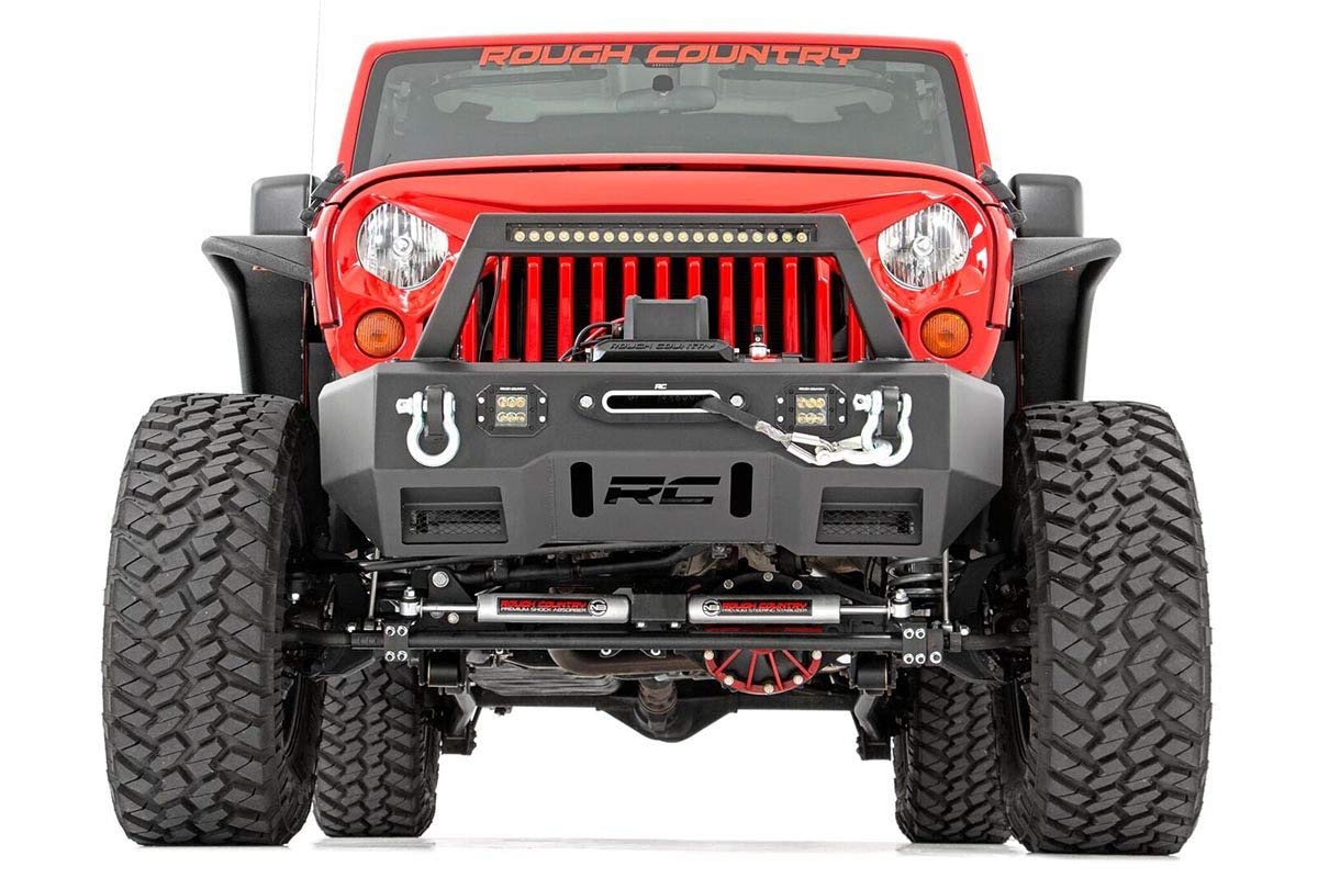 Rough Country N3 Dual Steering Stabilizer for 07-18 Jeep Wrangler JK - 8734930