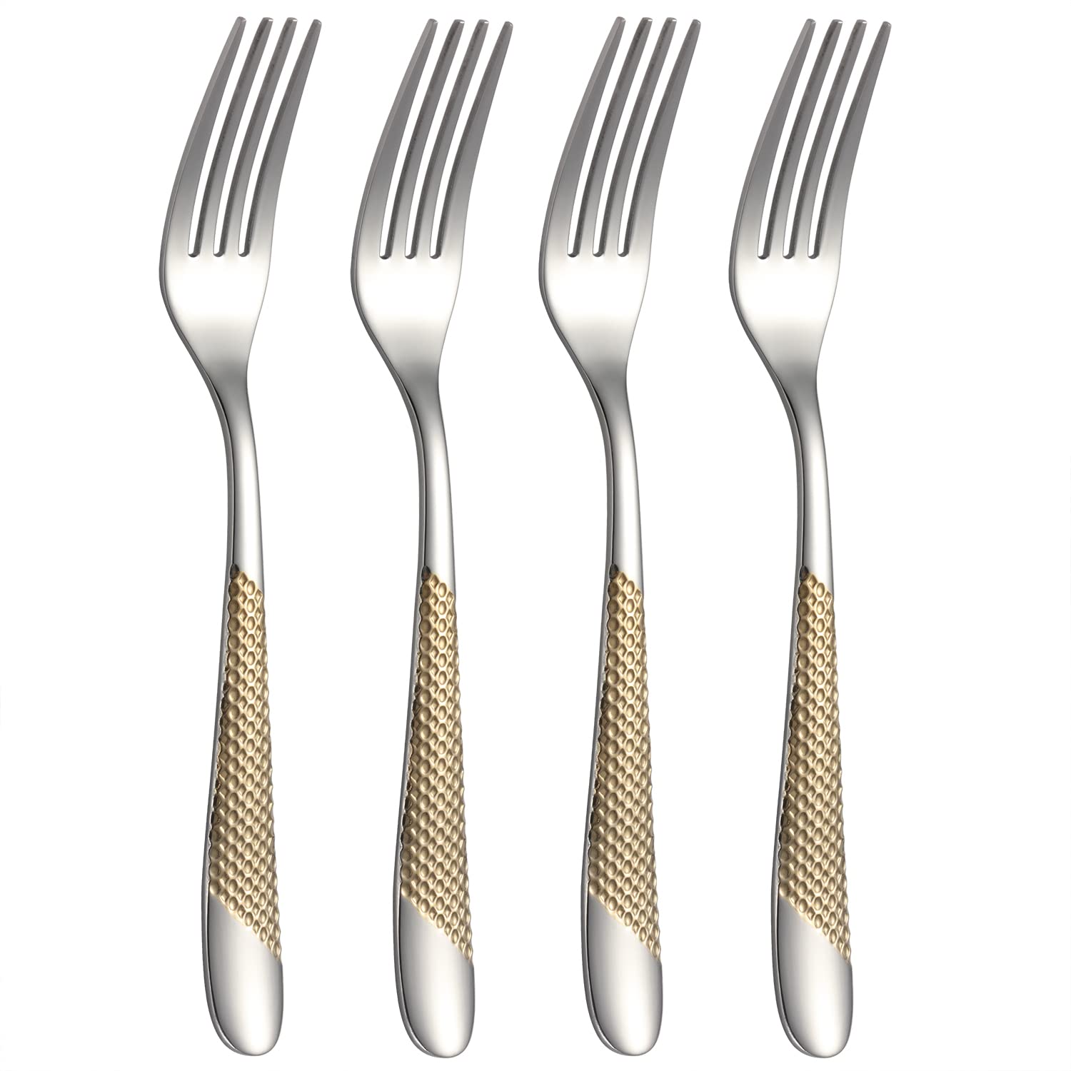 Dinner Forks Set of 4 Stainless Steel Forks Silverware Flatware Dessert Forks for Home Kitchen Restaurant