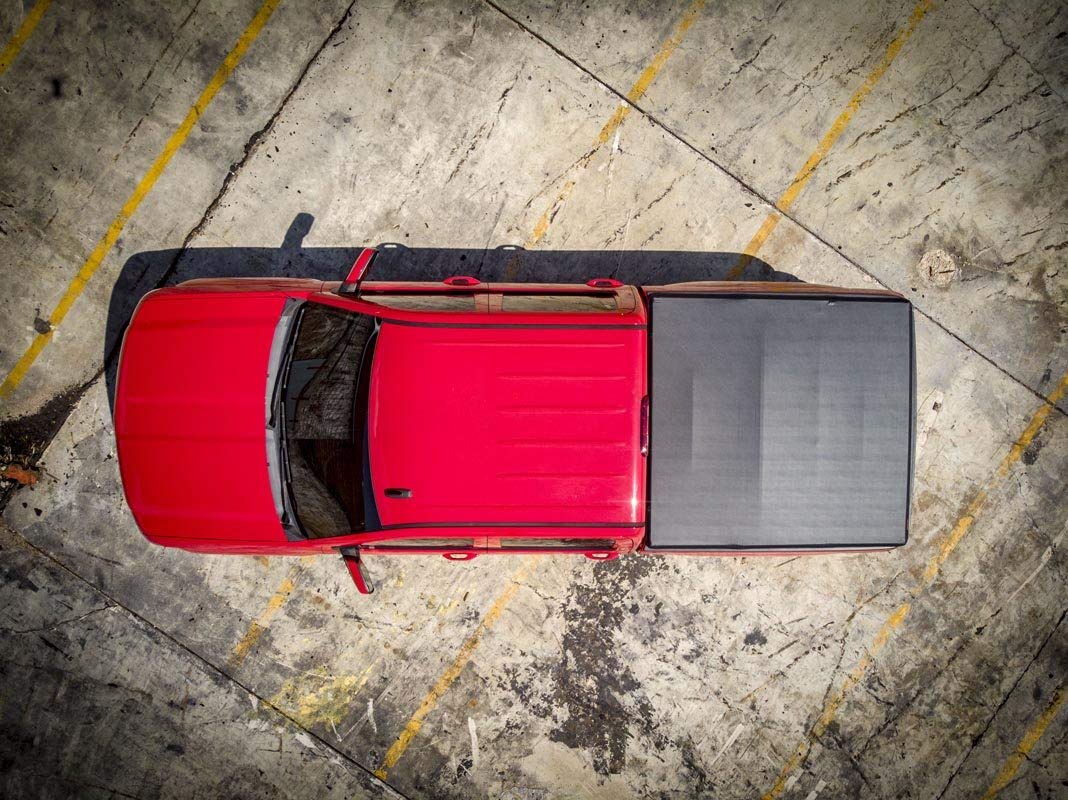 Rough Country Soft Tri-Fold Truck Bed Tonneau Cover for Ram 1500/2500 (2009-2018) - Fits 6'4 Bed, Weather-Resistant Bed Cover