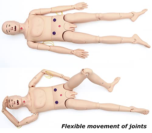 PreAsion Manikin Training 24 Wound ModulesTrauma Manikin Care Multi Functional Anatomical Human Model Advanced Training Manikin Model Demonstration Manikin for Men and Women Life-Size Nursing Model