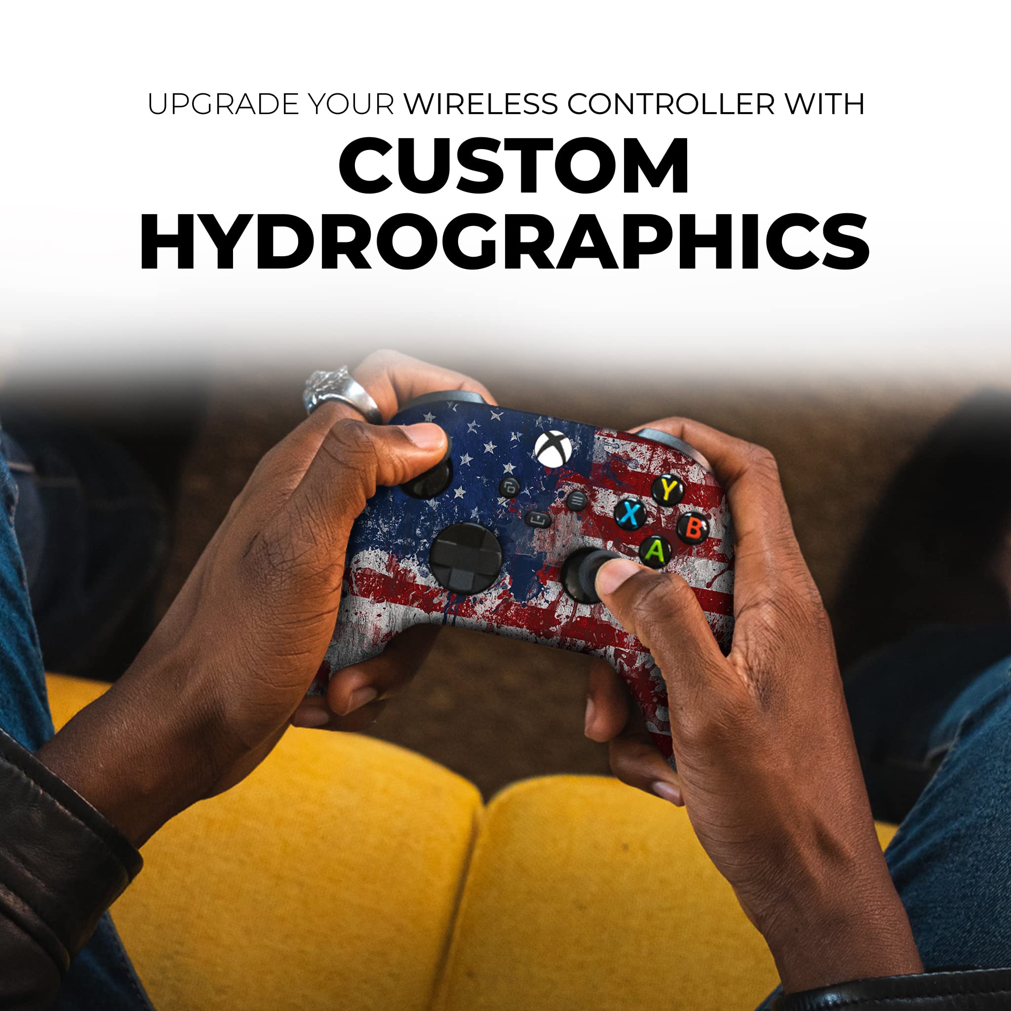 DreamController Hullk Custom X-box Controller Wireless compatible with X-box One/X-box Series X/S Proudly Customized in USA with Permanent HYDRO-DIP Printing(NOT JUST A SKIN) (MODDED)