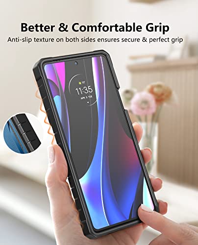WTYOO Case for Motorola Edge-Plus 2022: Motorola Edge Plus 5G UW 2022 Case - Military Grade Drop Proof Phone Protective Cover with Kickstand and Slide Cover Protection - Durable Shockproof Textured