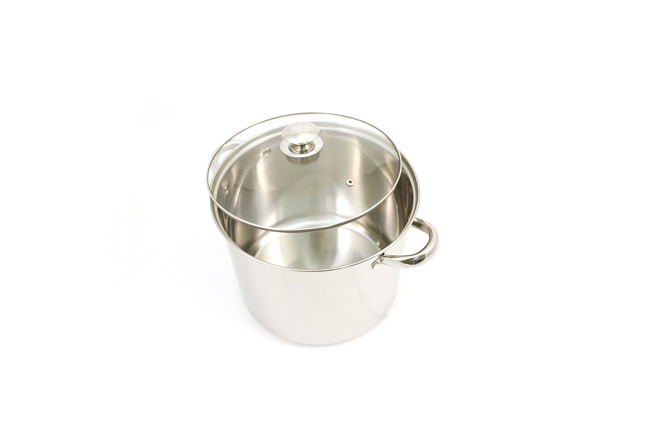 ExcelSteel - 548 ExcelSteel Stockpot with Encapsulated Base, 8 quarts, Silver