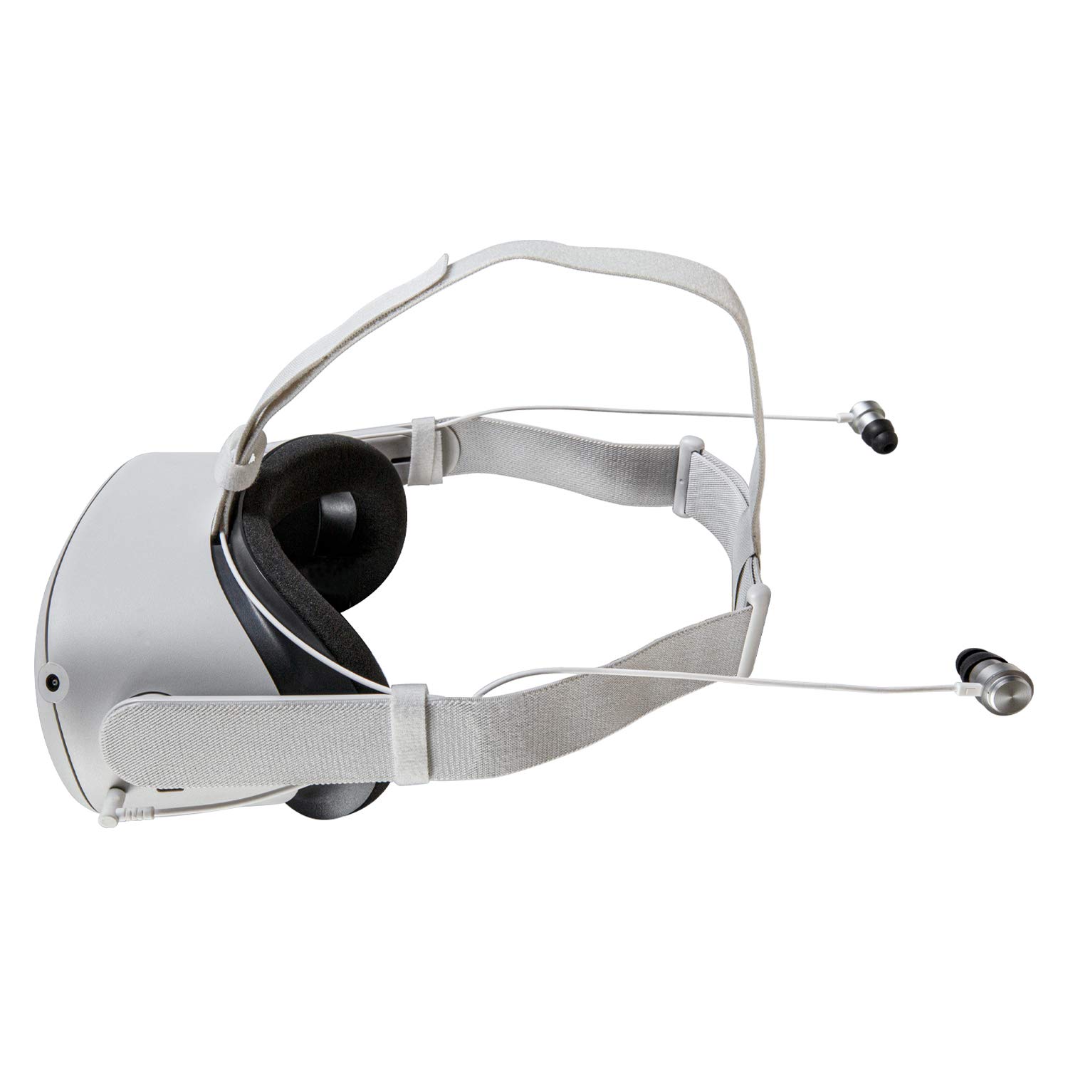Earbuds Earphones Custom Made for Oculus Quest 2 VR Headset, Dual Drivers 10mm & 6mm Audio Designed for Gaming, 3D Surrounding High Clarity Sound with Custom Non-Disturbing Length