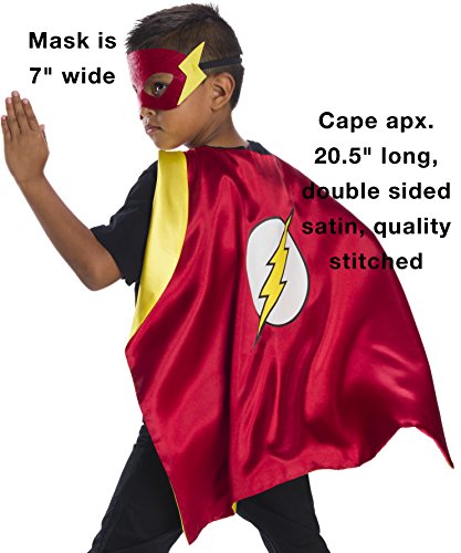 Rubies Super Hero Cape Set AMAZON EXCLUSIVE Officially licensed DC Comics Assortment 4 Capes, 3 Masks, and 1 Chest Piece, One Size