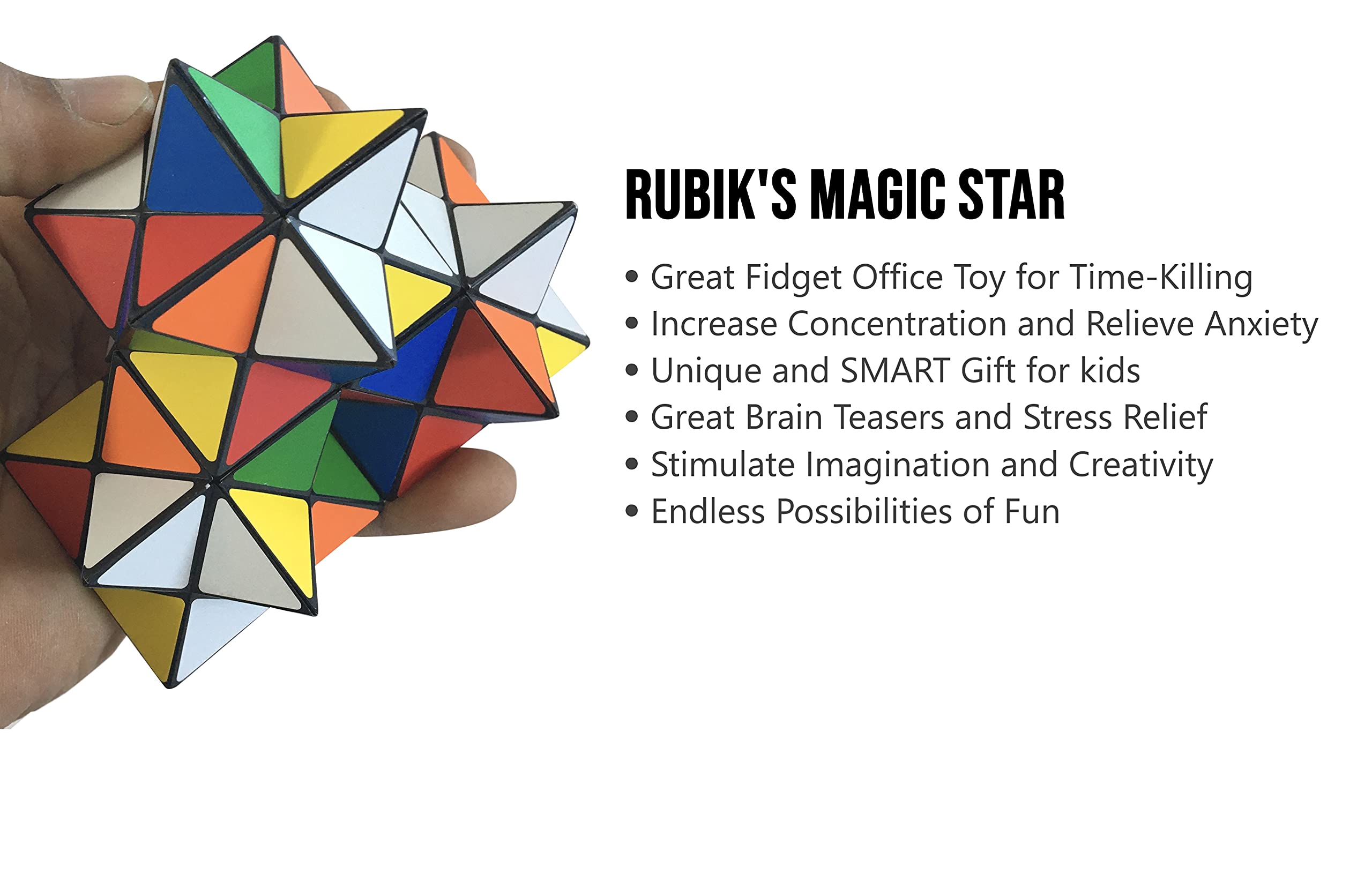 Rubiks 3 Piece Gift Set | Rainbow Ball | 2X Magic Stars