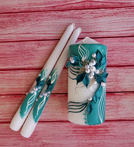 Magik Life Unity Candle Set for Weddings-Wedding Unity Candles-Candle Sets-6 Inch Pillar and 2 10 Inch Tapers -Unity Candle