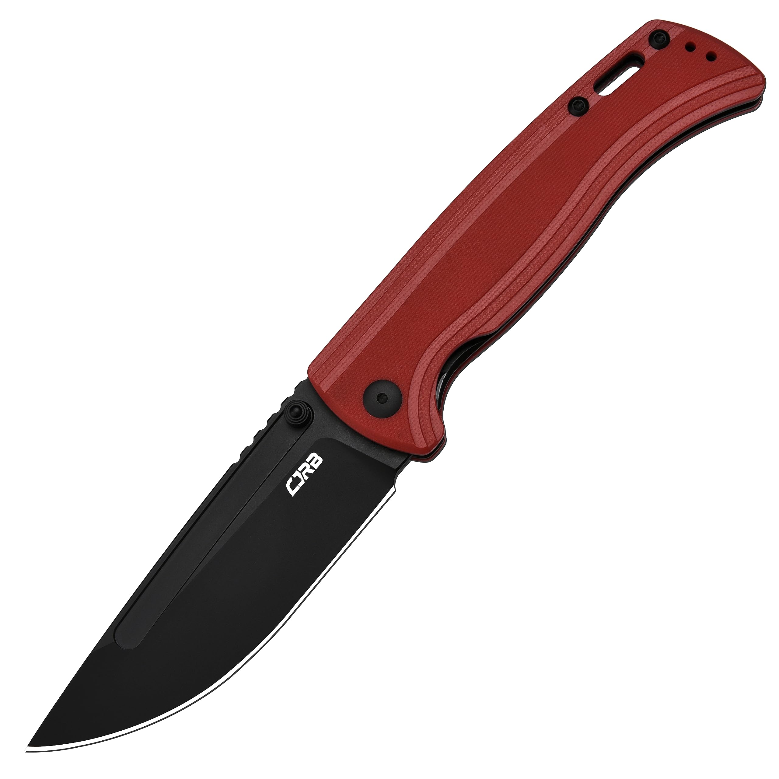 CJRB CUTLERY Folding Knife Resource (J1932) Black PVD AR-RPM9 Steel Blade and Red G10 Handle